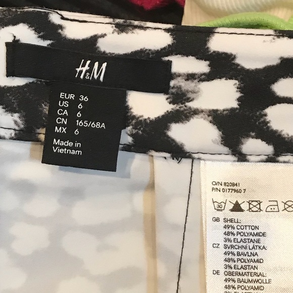 H&M | Skirts | Hm Black White Mini Skirt | Poshmark